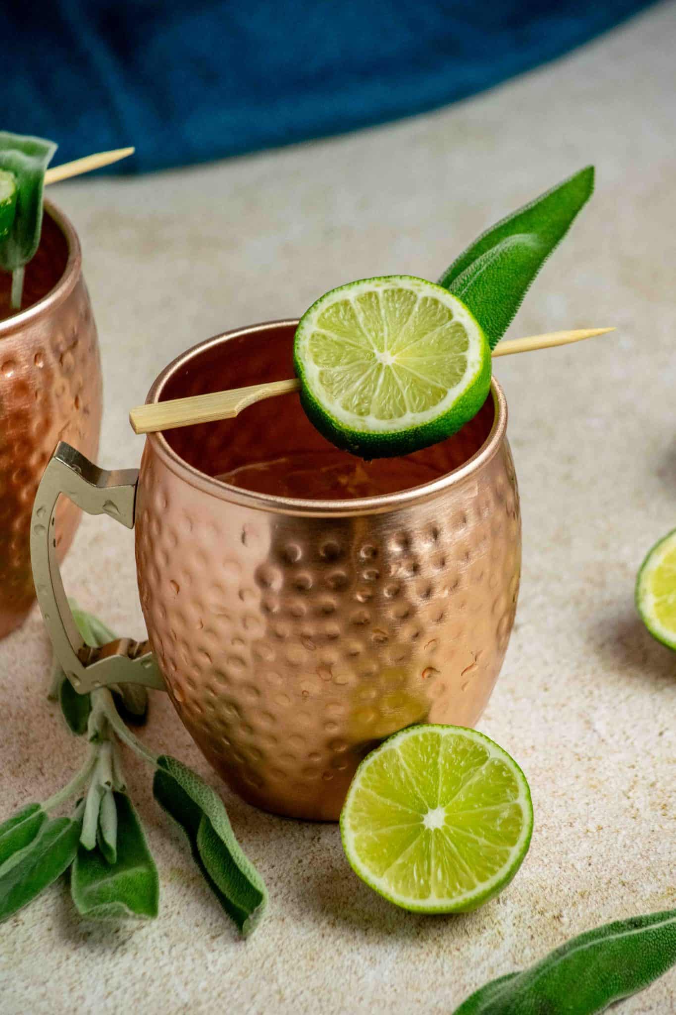 Smoky Sage Mexican Mule Cocktail Recipe (with Mezcal) : Jawns I Cooked