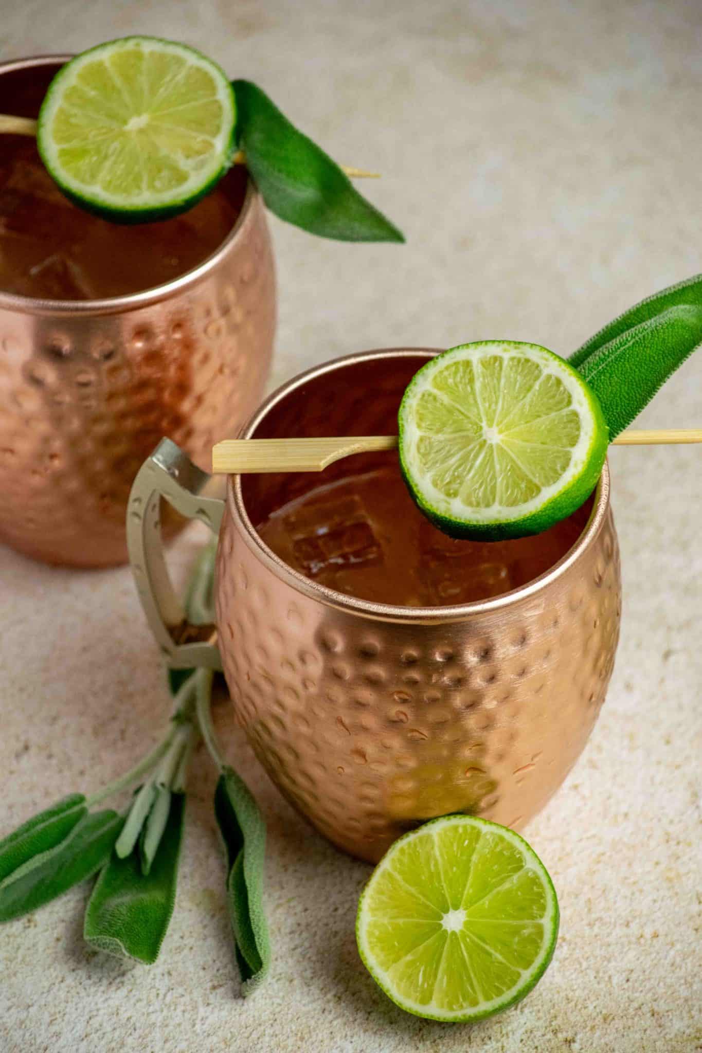 Smoky Sage Mexican Mule Cocktail Recipe (with Mezcal) : Jawns I Cooked