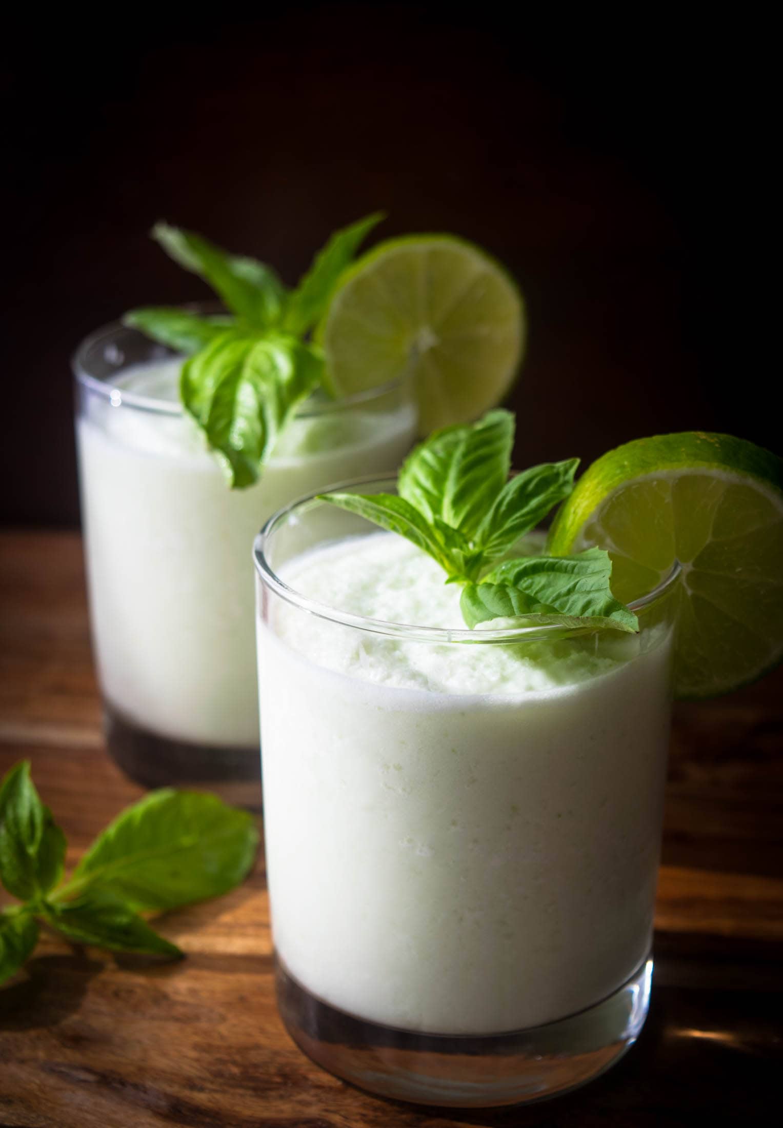 Brazilian Style Frozen Lemonade with Vodka and Basil : Jawns I Cooked