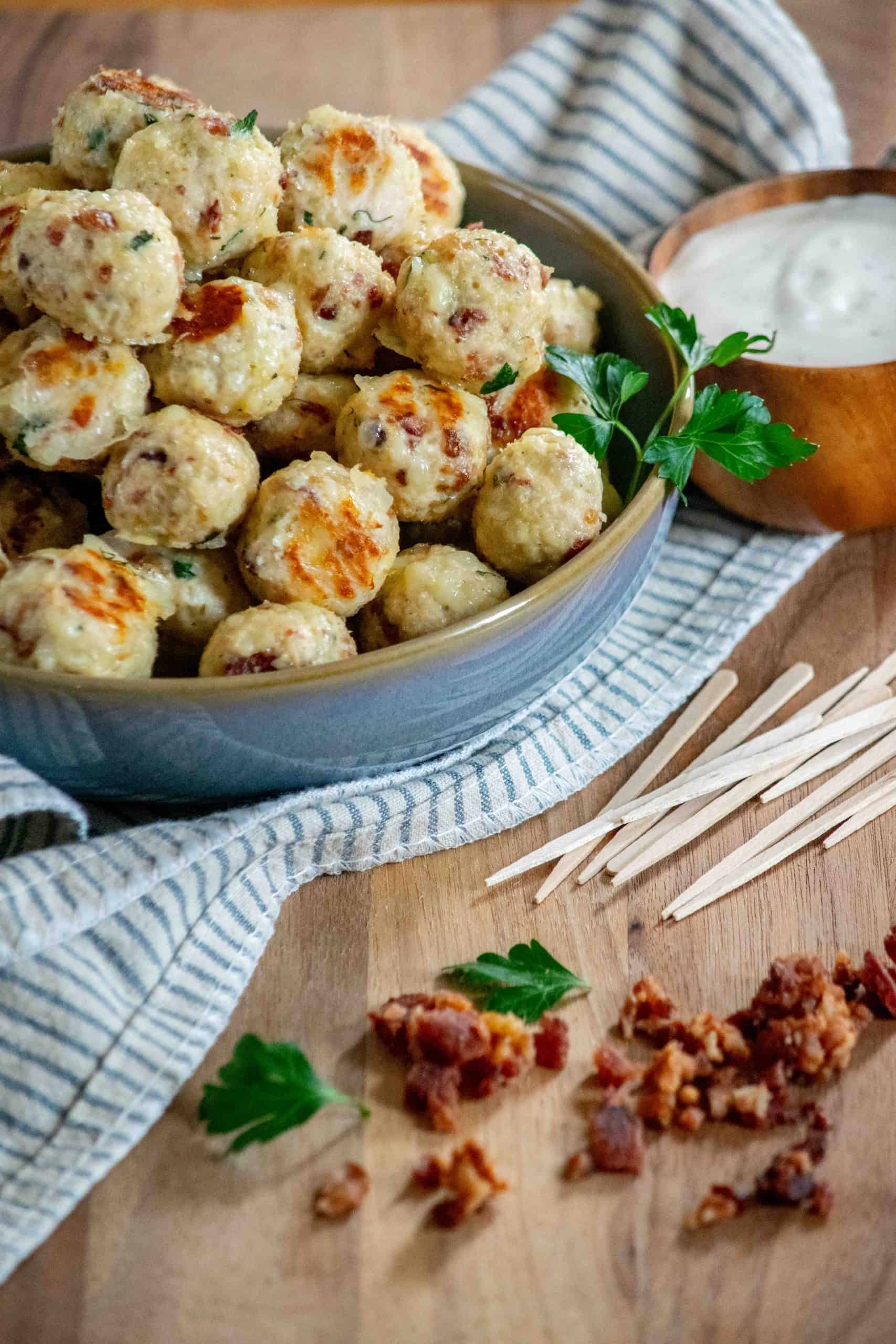 Baked Chicken Bacon Ranch Meatballs : Jawns I Cooked