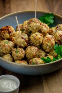 Baked Chicken Bacon Ranch Meatballs : Jawns I Cooked