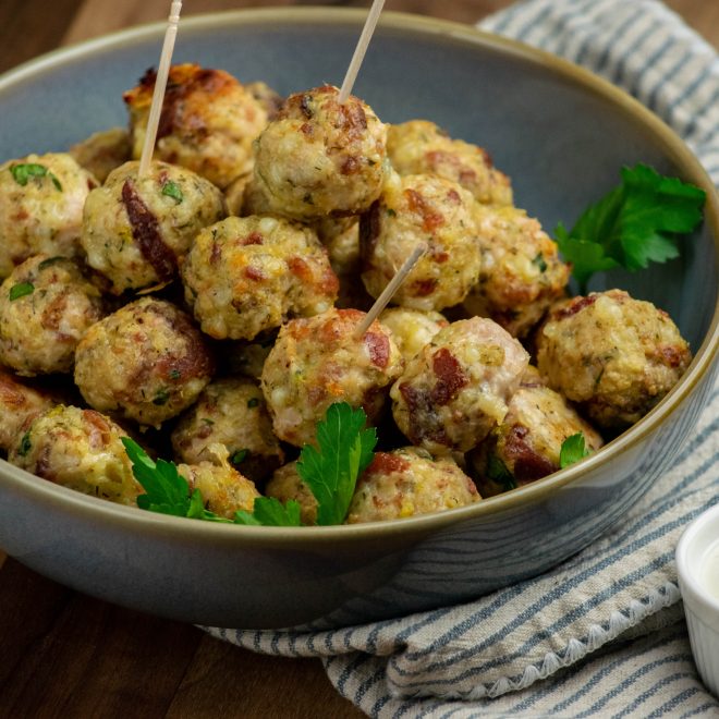 Baked Chicken Bacon Ranch Meatballs : Jawns I Cooked
