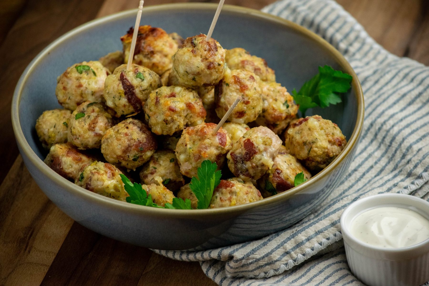 Baked Chicken Bacon Ranch Meatballs : Jawns I Cooked