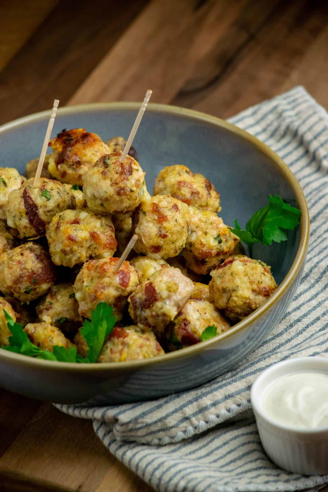 Baked Chicken Bacon Ranch Meatballs : Jawns I Cooked