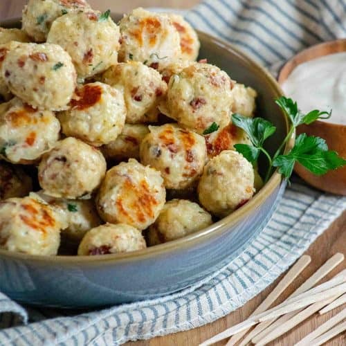 Baked Chicken Bacon Ranch Meatballs : Jawns I Cooked