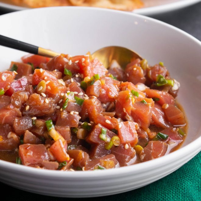 Spicy Ahi Tuna Poke Recipe : Jawns I Cooked