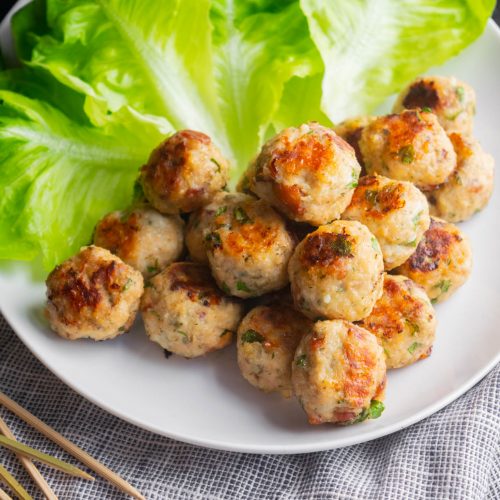 Baked Chicken Bacon Ranch Meatballs with Greek Yogurt Ranch - Jawns I ...