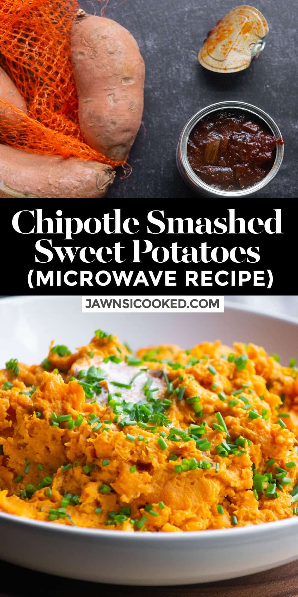 Chipotle Smashed Sweet Potatoes (Microwave Recipe) : Jawns I Cooked