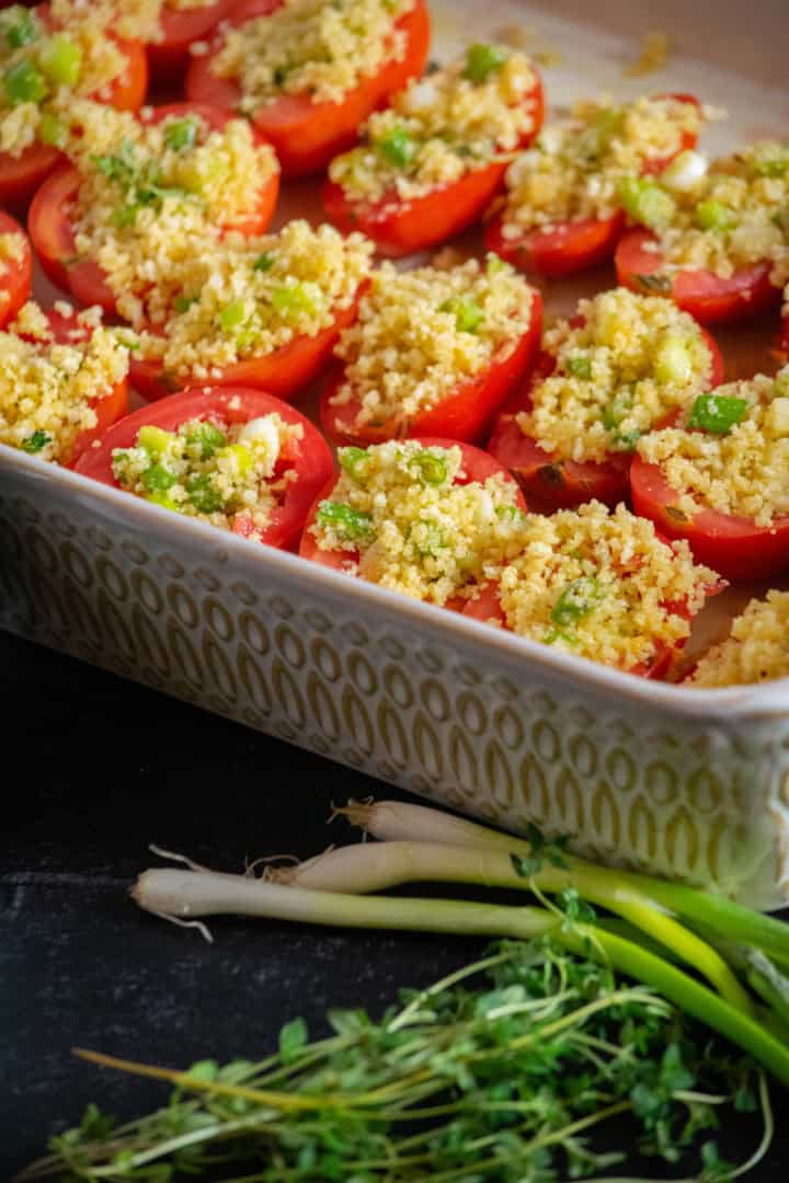 Roasted Stuffed Roma Tomatoes : Jawns I Cooked