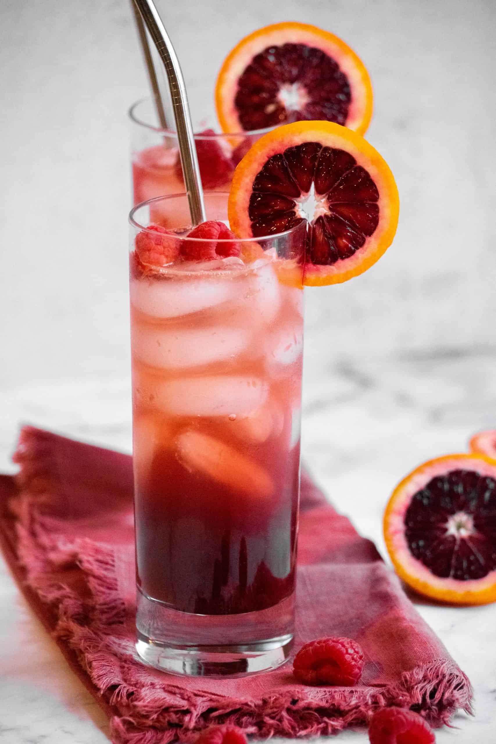 Raspberry Vodka Spritzer with Blood Orange : Jawns I Cooked