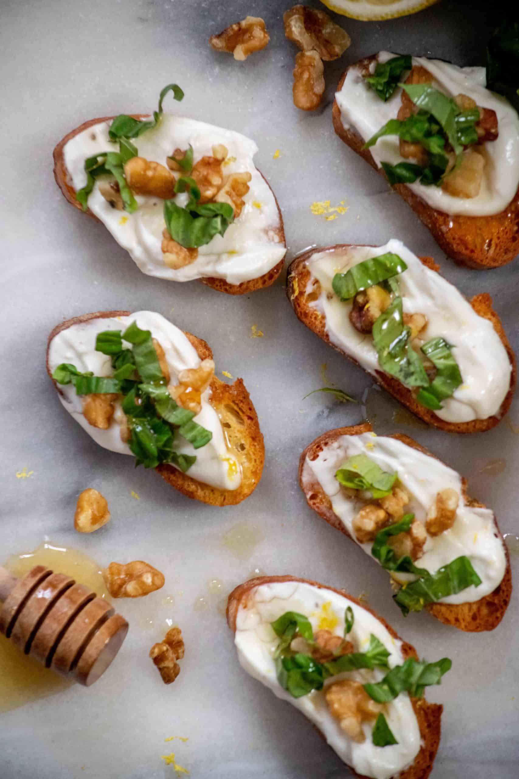 Whipped Ricotta Toasts with Lemon Honey Drizzle : Jawns I Cooked