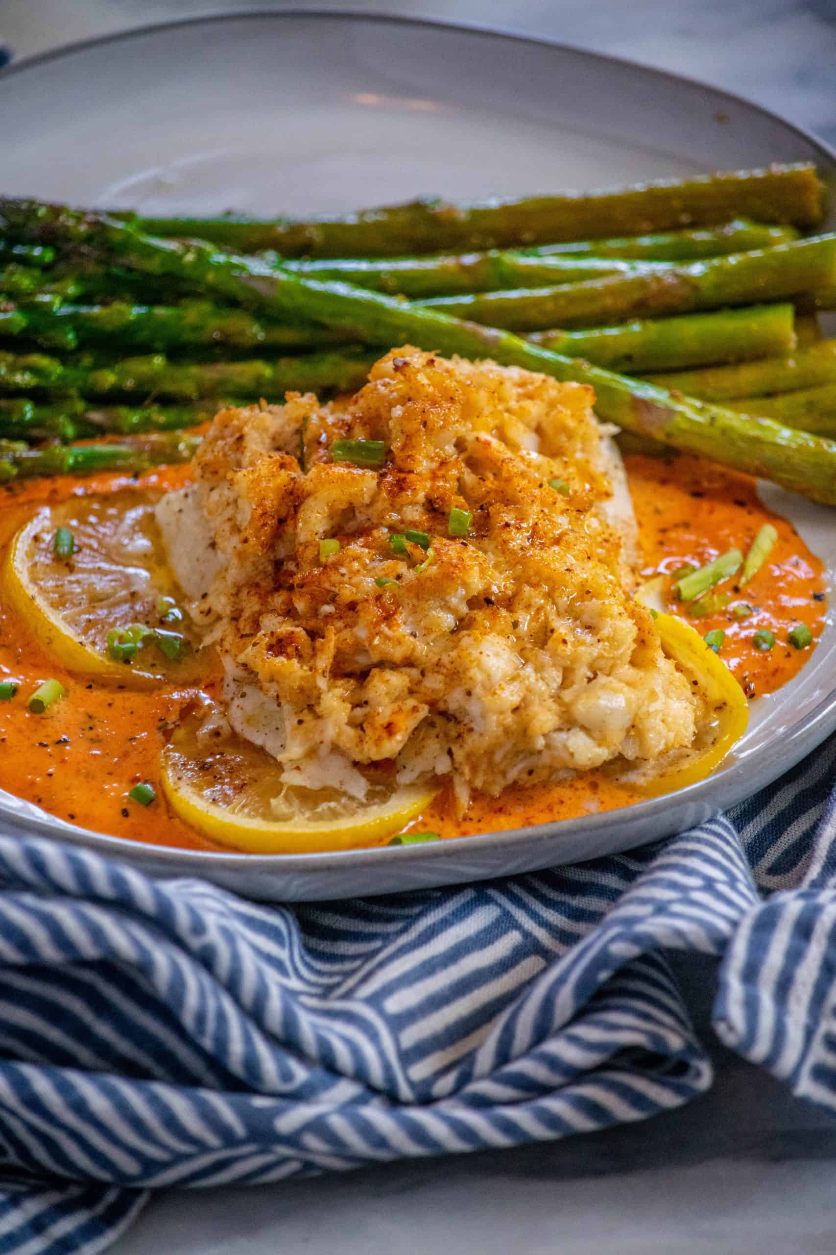 Oven Baked Cod with Crab Topping and Cream Sauce : Jawns I Cooked