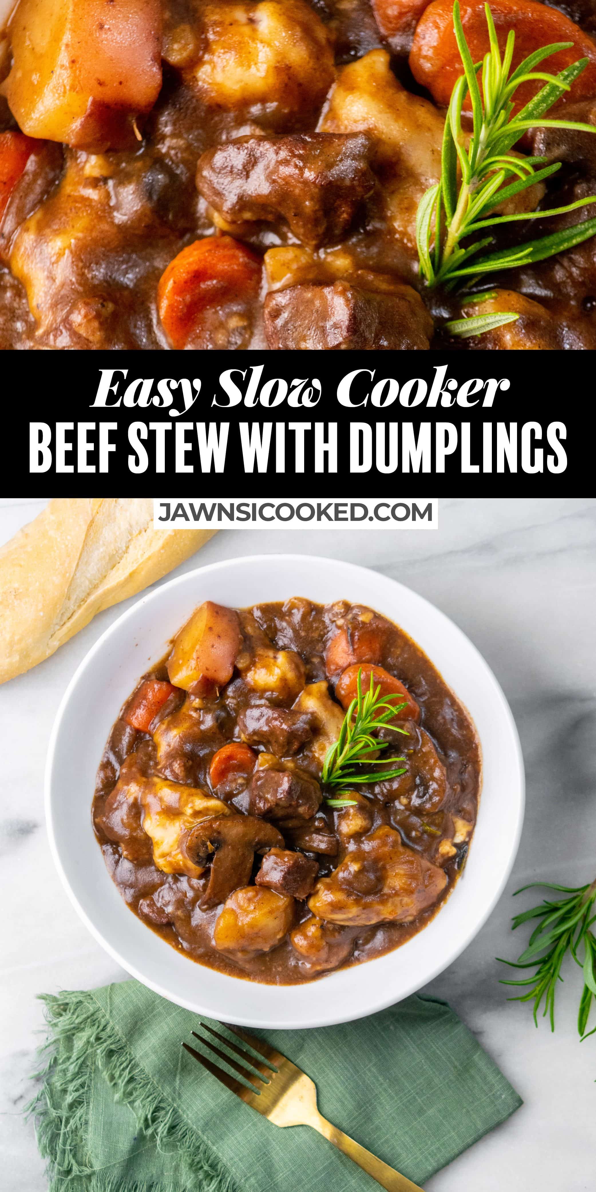 Slow Cooker Beef Stew and Dumplings : Jawns I Cooked