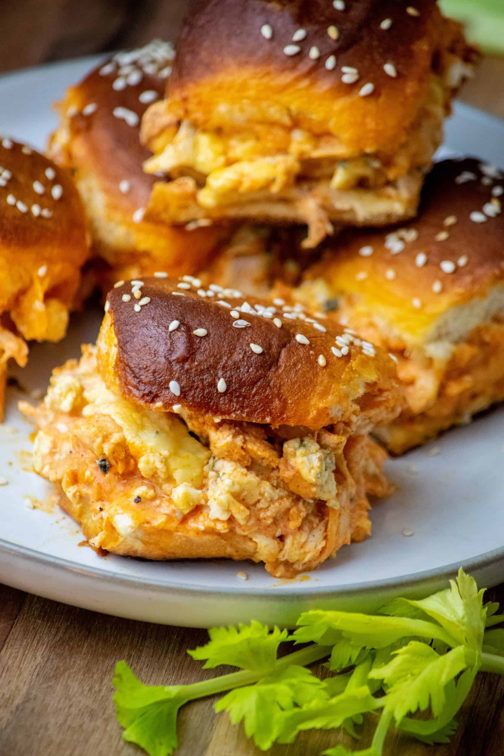 Easy Shredded Buffalo Chicken Sliders Recipe : Jawns I Cooked
