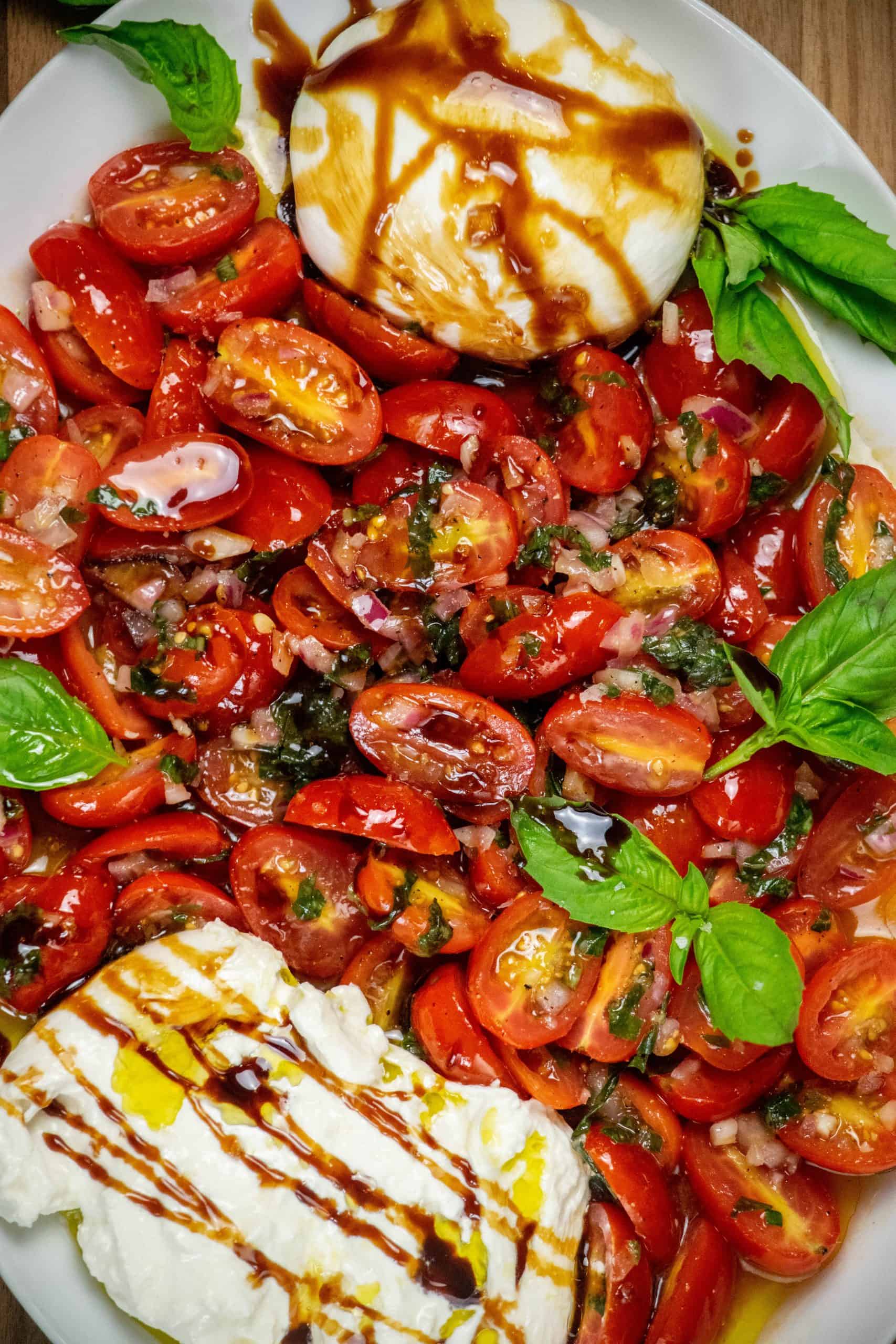 Easy Marinated Tomato and Burrata Salad Recipe : Jawns I Cooked