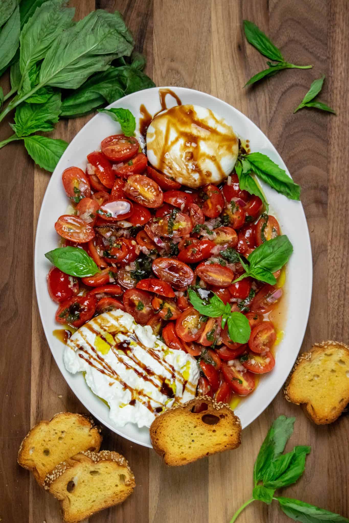 Easy Marinated Tomato and Burrata Salad Recipe : Jawns I Cooked