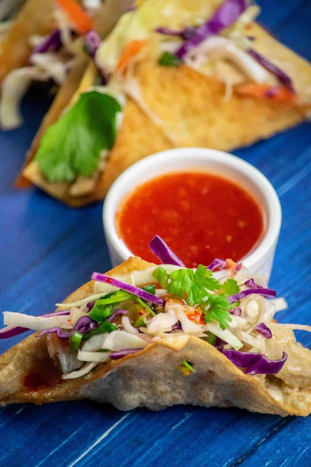 Copycat Crispy Applebee's Wonton Tacos Recipe : Jawns I Cooked