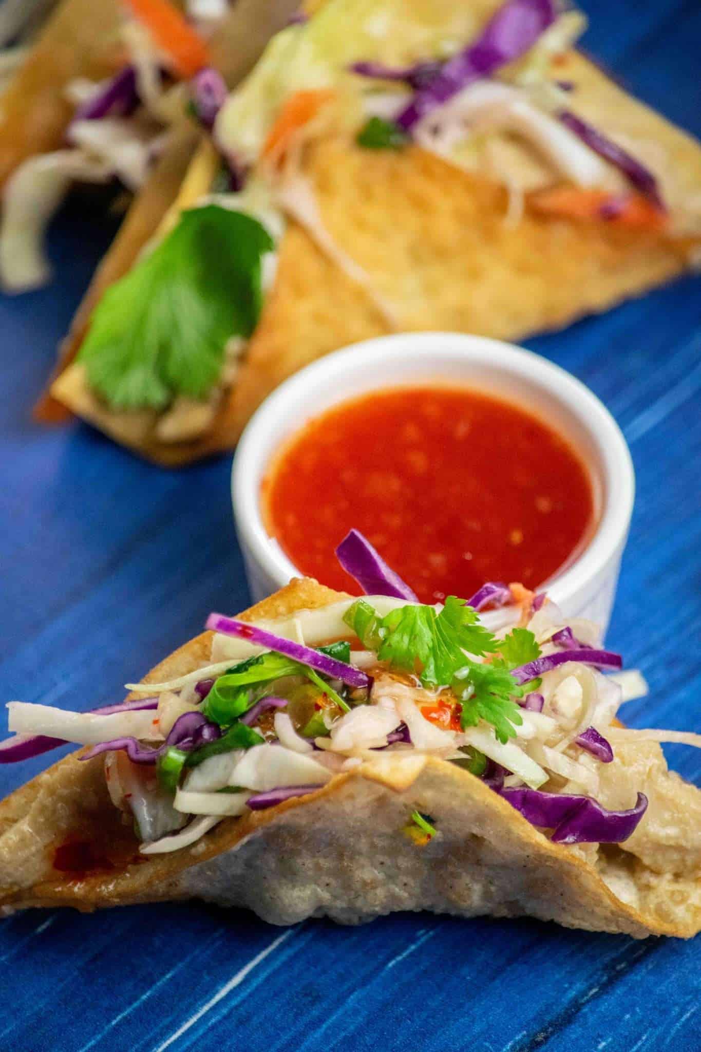 Copycat Crispy Applebee's Wonton Tacos Recipe : Jawns I Cooked