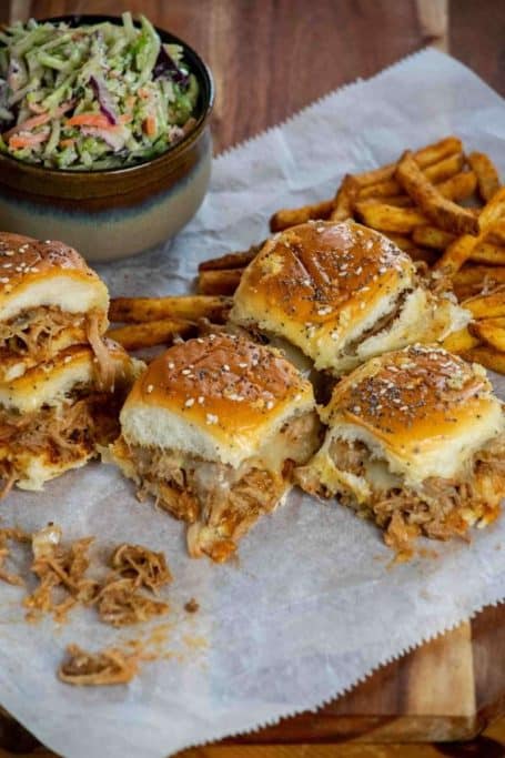 Easy BBQ Pulled Pork Sliders Recipe (with slow cooker pork) : Jawns I ...