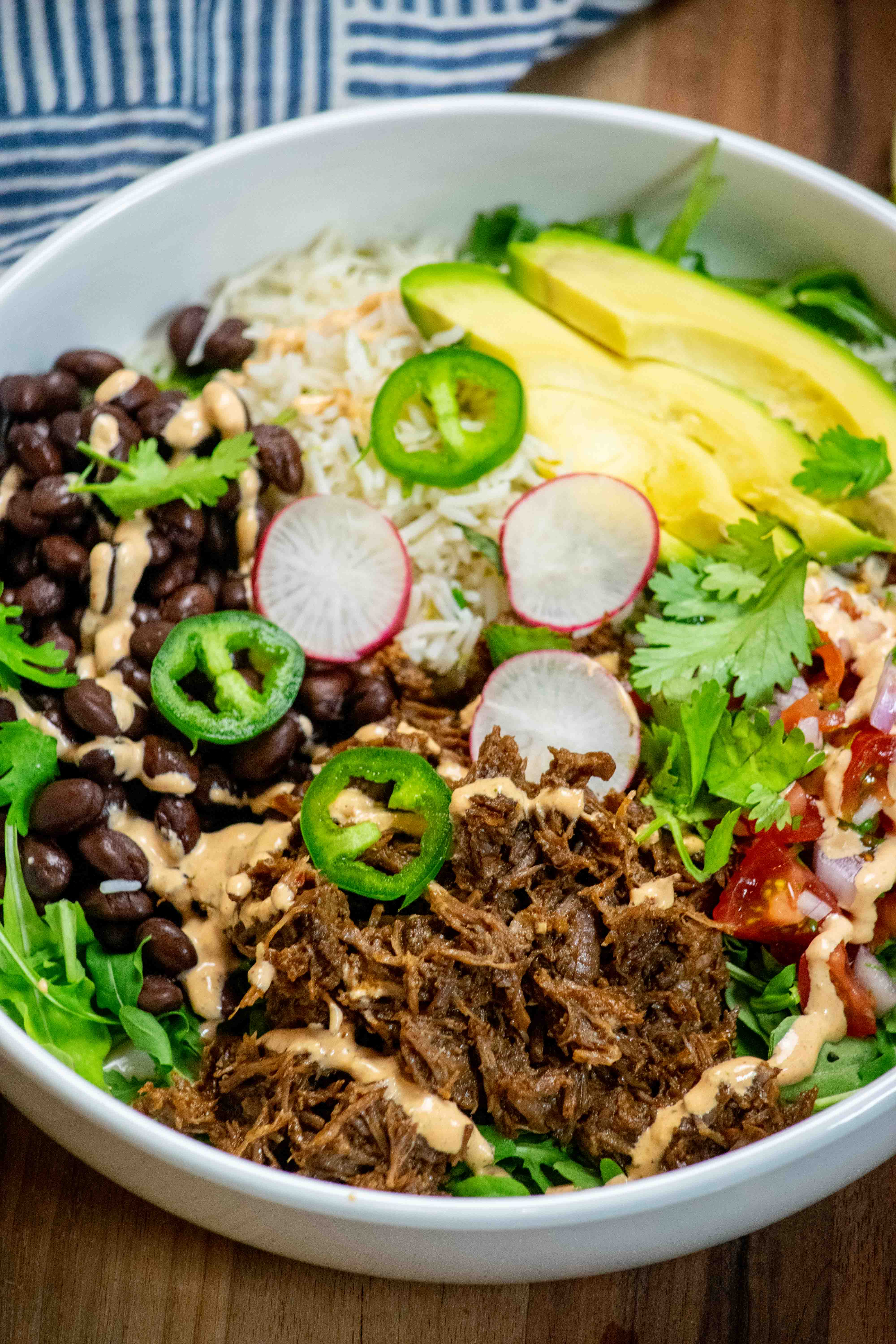 Beef Barbacoa Burrito Bowl with Chipotle Sauce : Jawns I Cooked