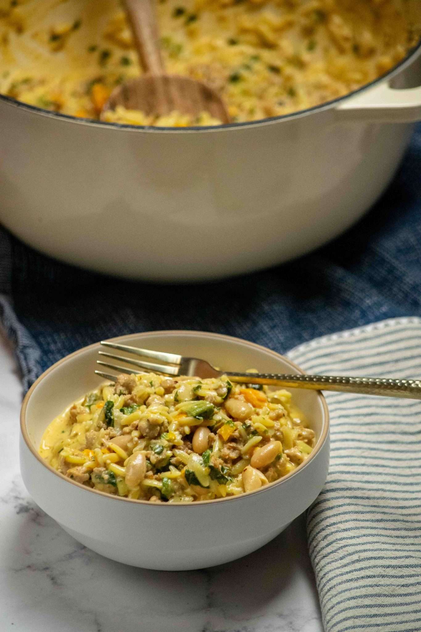 Easy One Pot Italian Sausage Orzo with Spinach and Parmesan : Jawns I ...