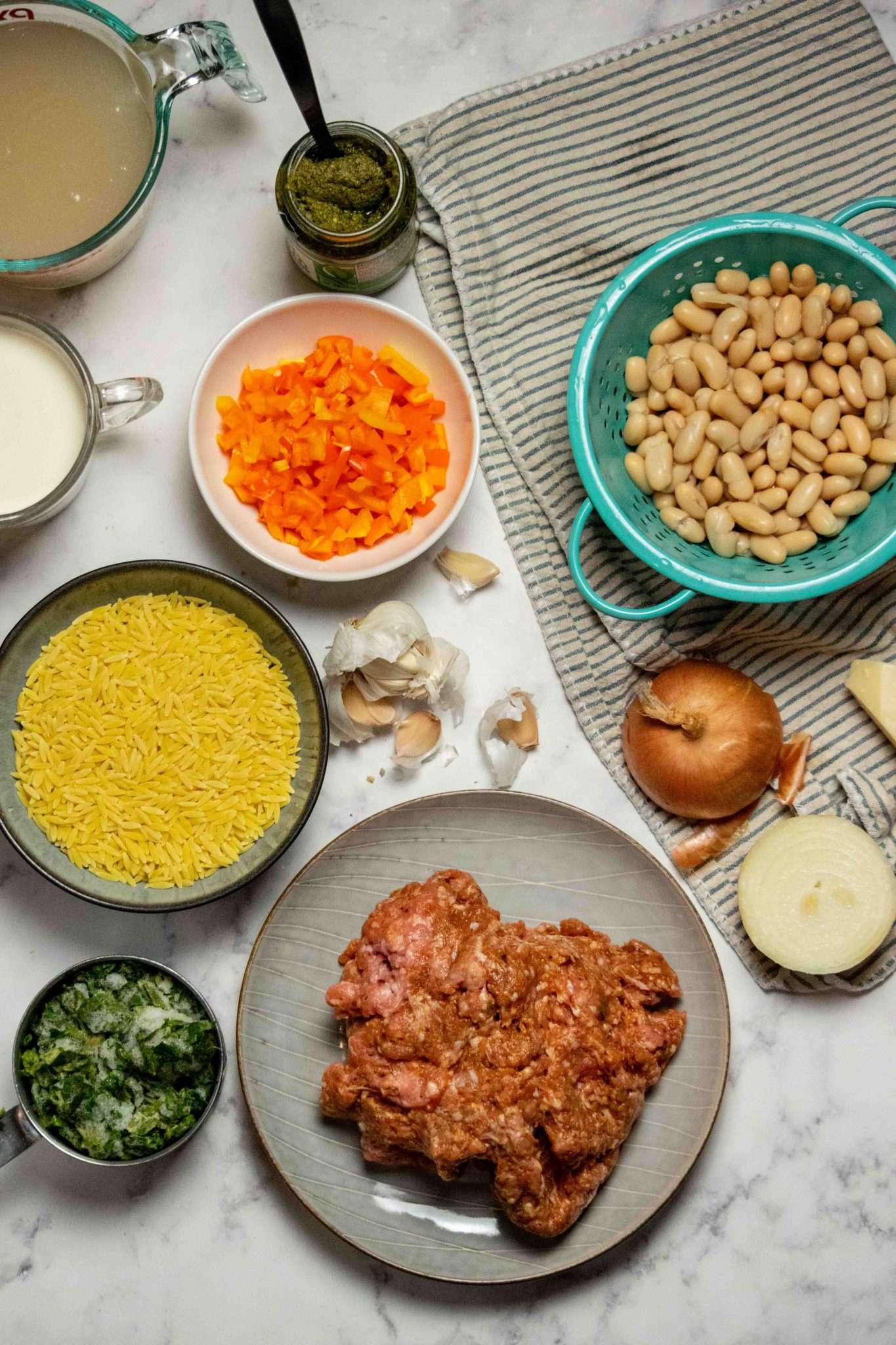 Easy One Pot Italian Sausage Orzo with Spinach and Parmesan : Jawns I ...