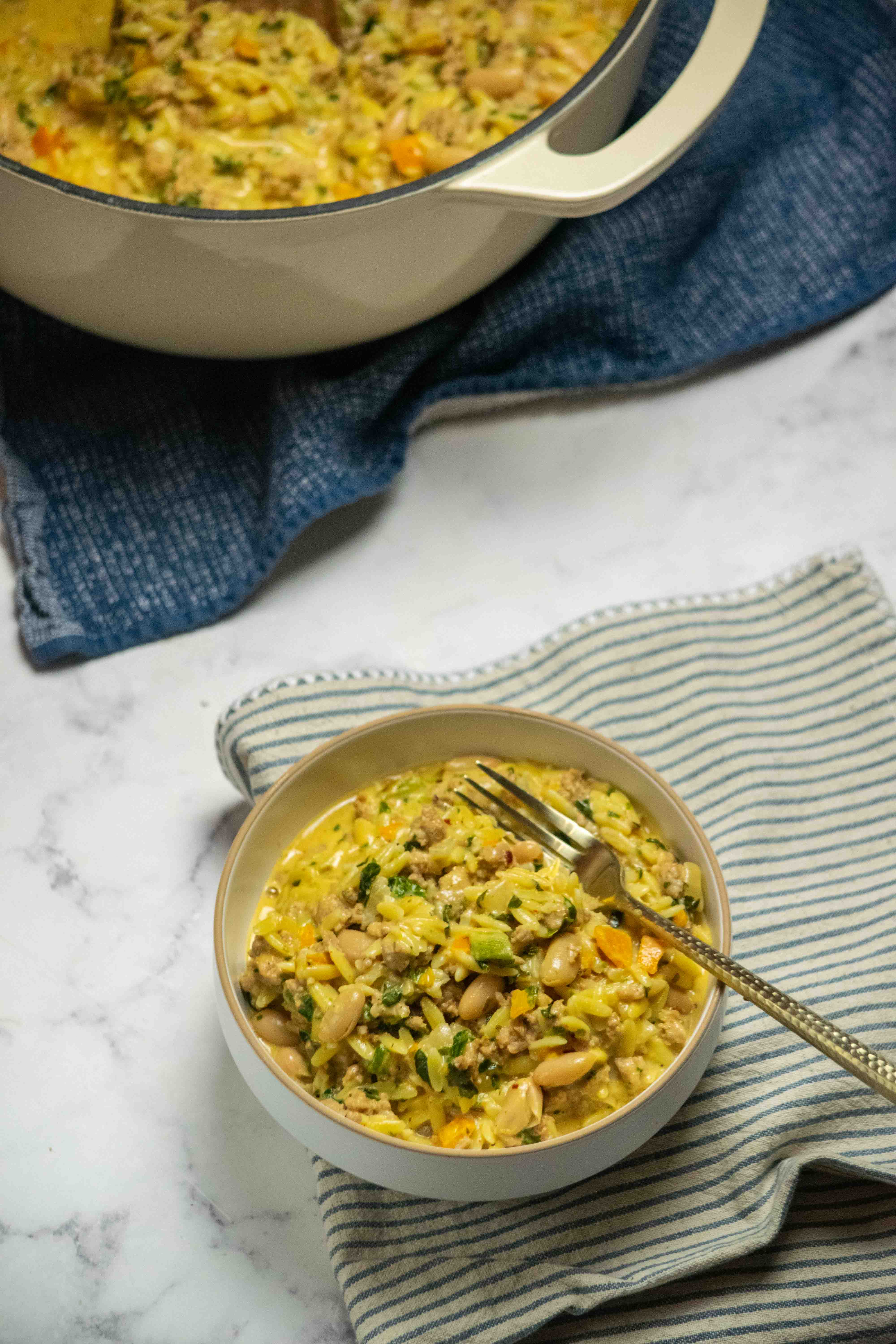 Easy One Pot Italian Sausage Orzo with Spinach and Parmesan : Jawns I ...