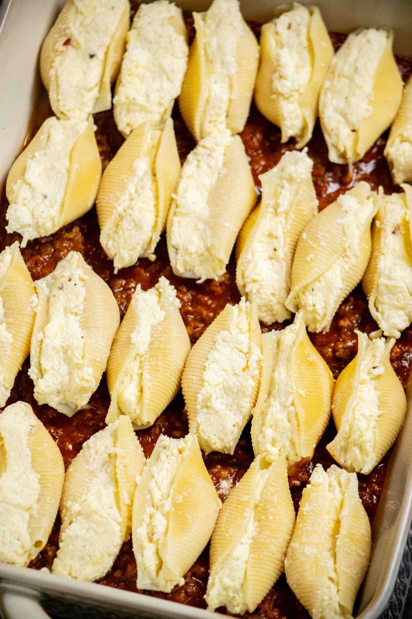 Cheesy Stuffed Shells with Ground Beef Meat Sauce : Jawns I Cooked