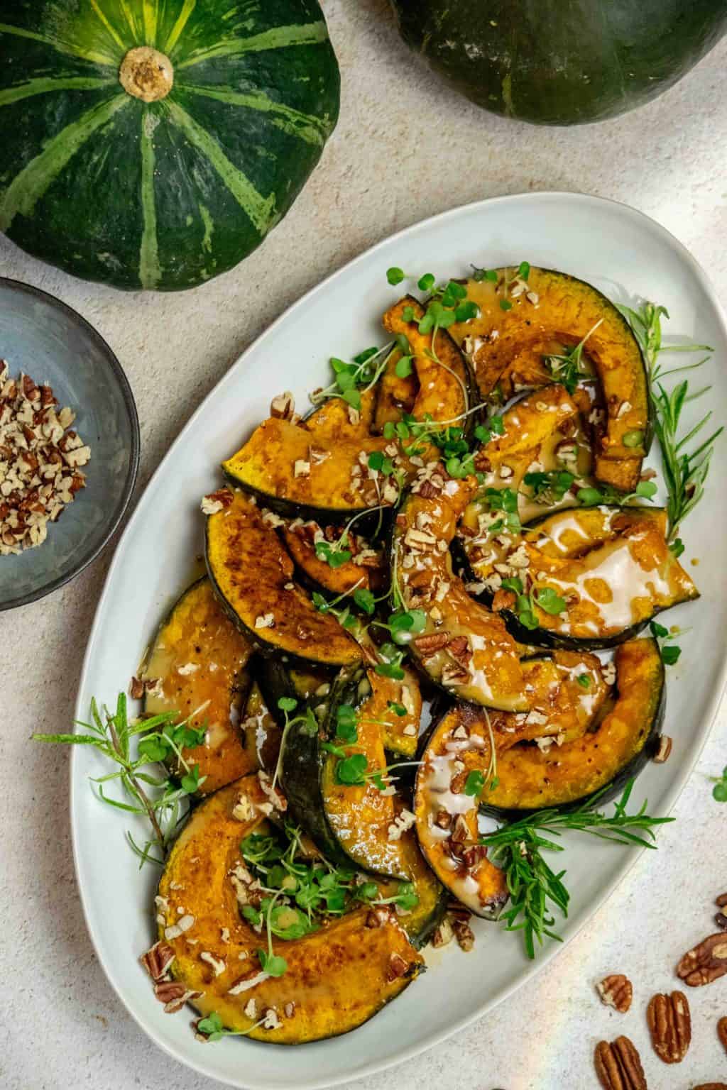 Thanksgiving Maple Pecan Roasted Kabocha Squash Recipe : Jawns I Cooked