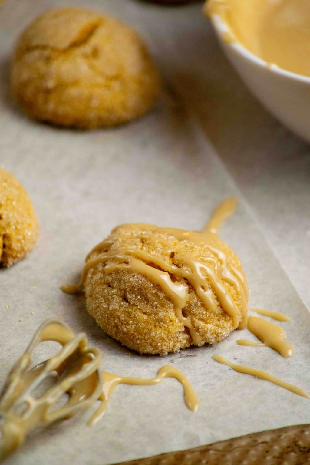 Soft and Chewy Pumpkin Sugar Cookies with Maple Glaze : Jawns I Cooked