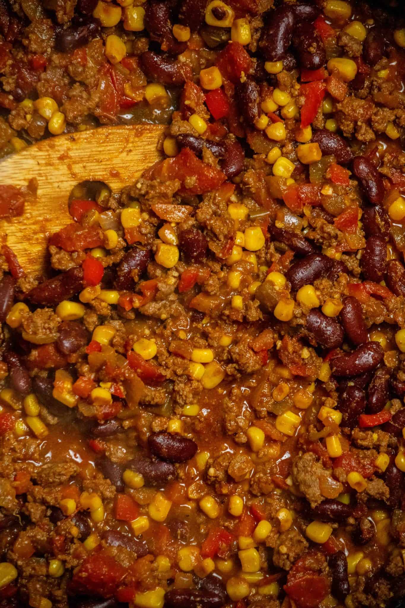 Easy Ground Beef Chili Frito Pie Casserole Recipe : Jawns I Cooked
