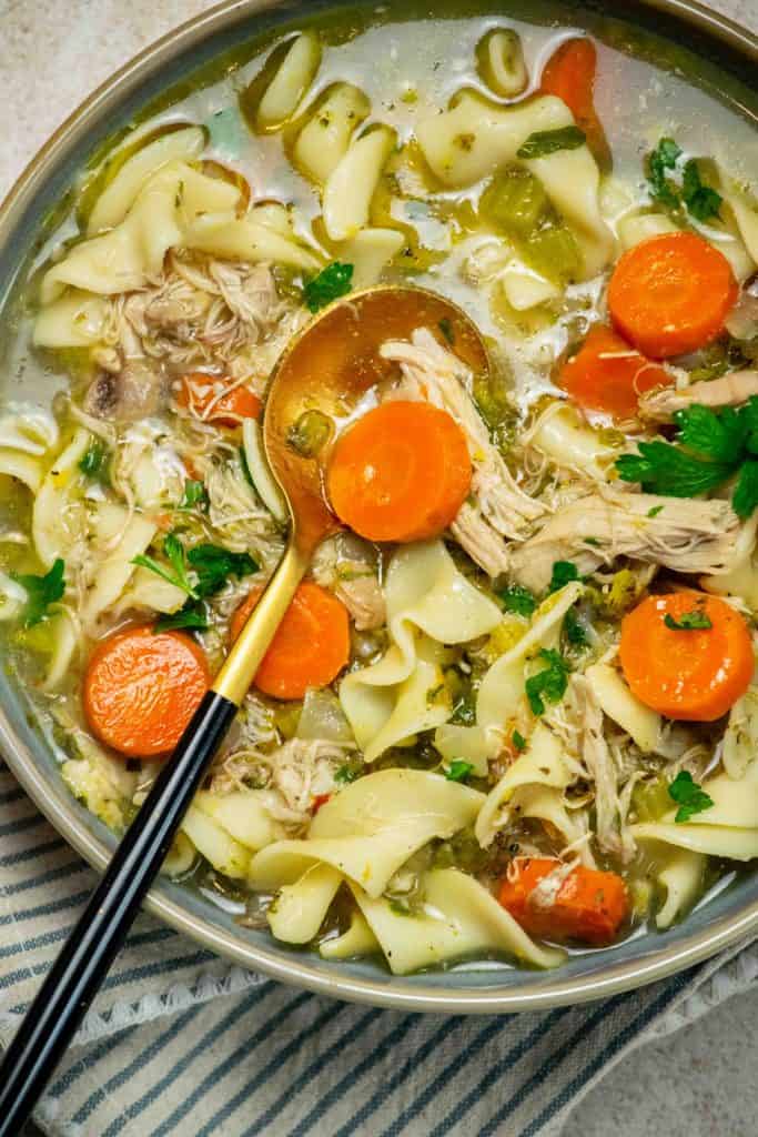 Easy and Comforting Leftover Rotisserie Chicken Noodle Soup : Jawns I ...