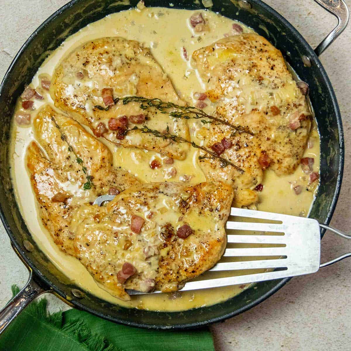 Tuscan Pancetta Chicken Breast in Garlic Cream Sauce : Jawns I Cooked