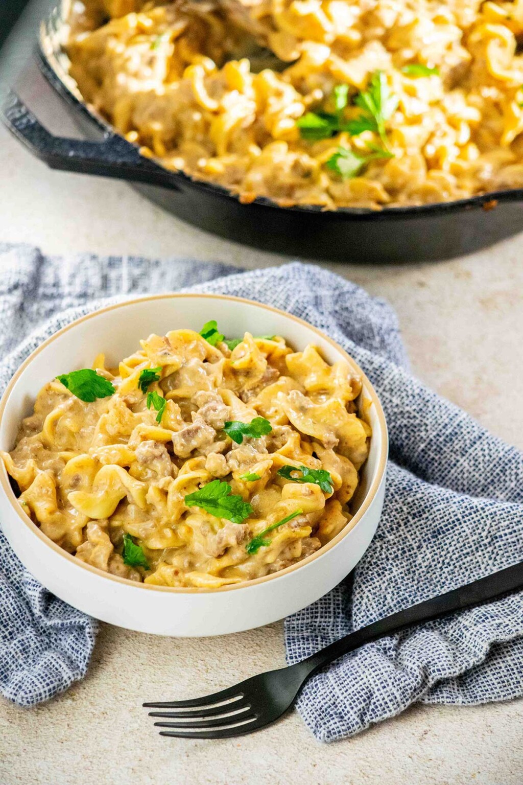 Beef Stroganoff Hamburger Helper (One-Pot) : Jawns I Cooked