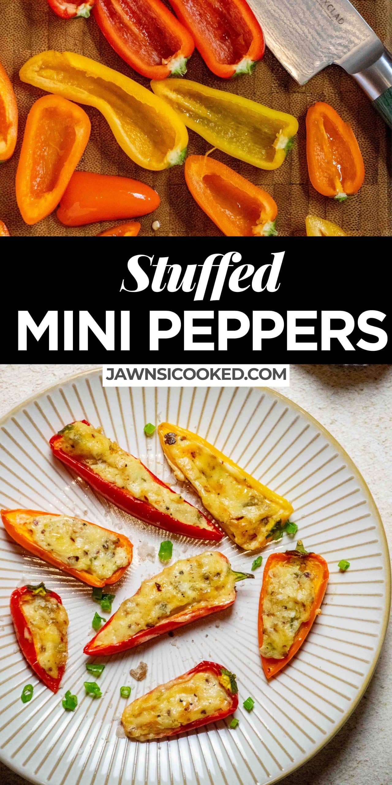Stuffed Mini Peppers with Cheddar : Jawns I Cooked