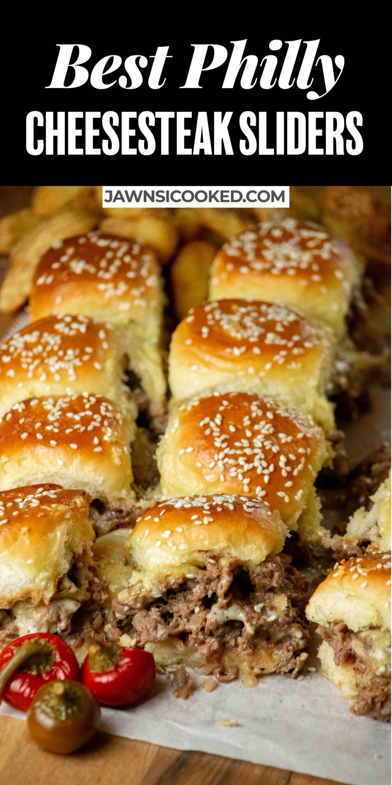 Philly Cheesesteak Sliders Recipe (with video) : Jawns I Cooked