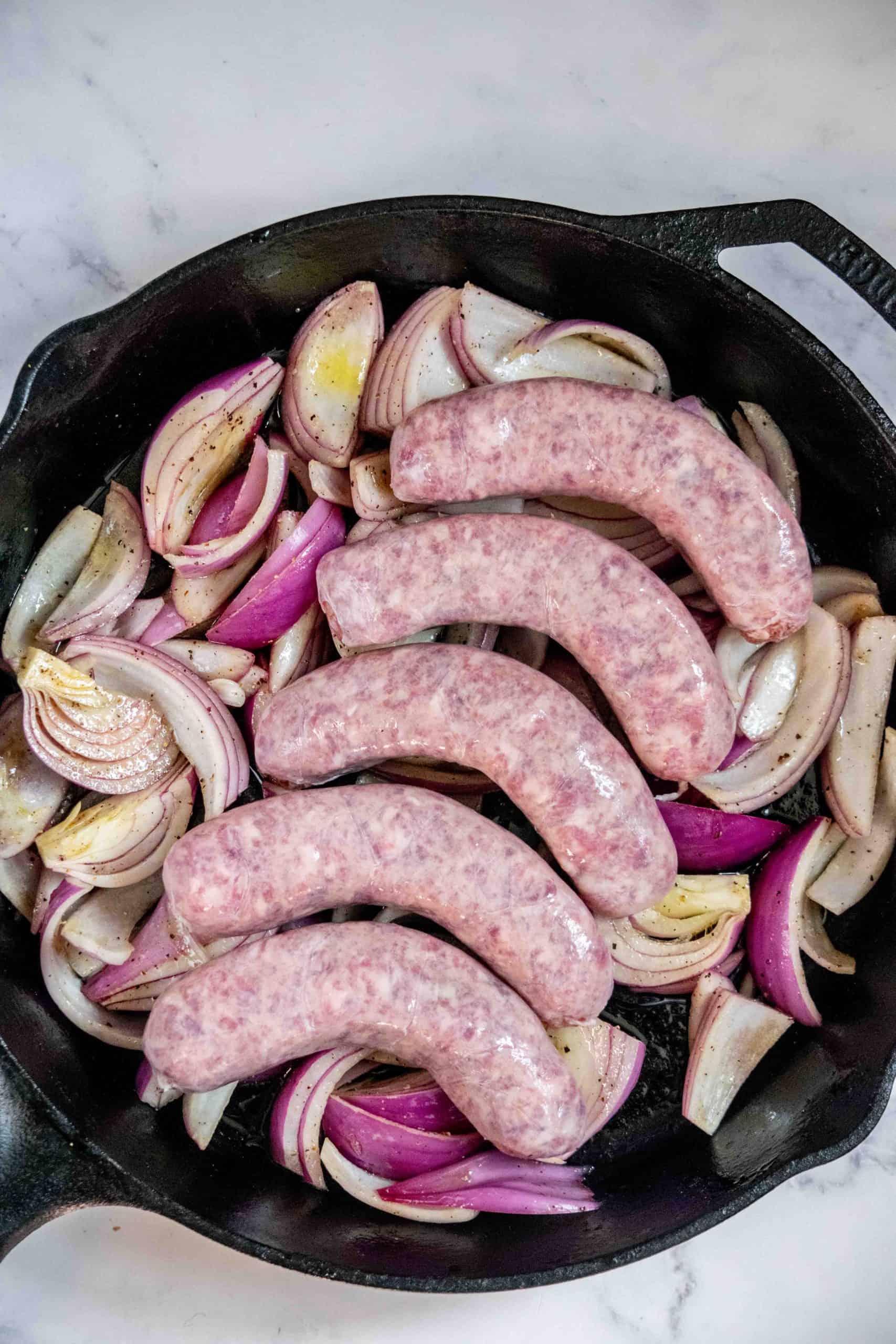How to Cook Brats in the Oven (with Roasted Onions) : Jawns I Cooked