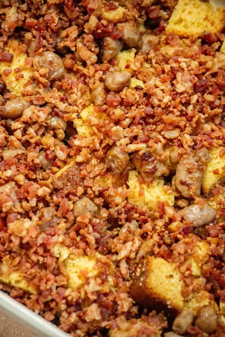 Sausage, Bacon and Egg Cornbread Breakfast Casserole : Jawns I Cooked
