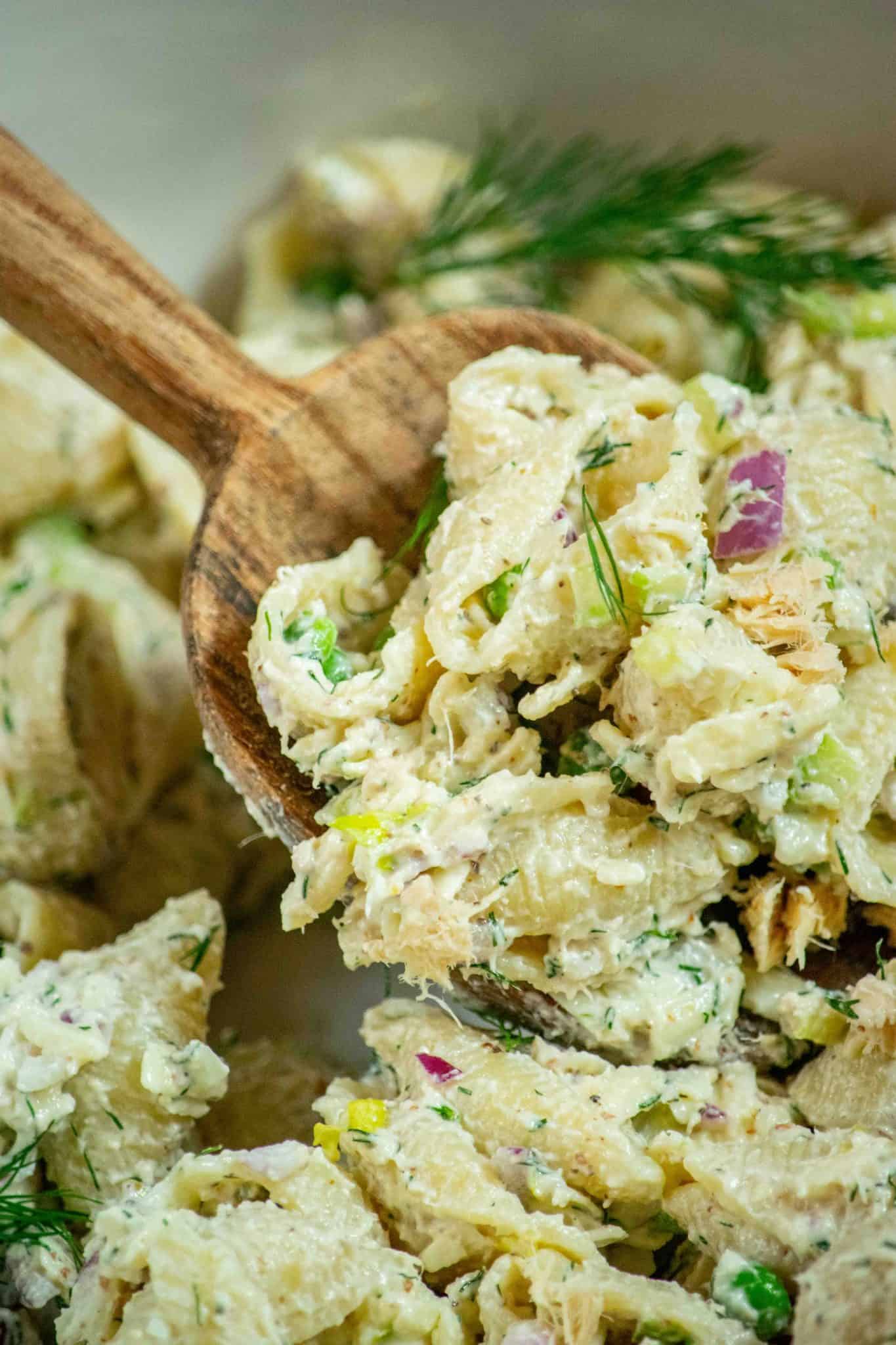 Creamy Cold Tuna Noodle Casserole Salad with Peas : Jawns I Cooked