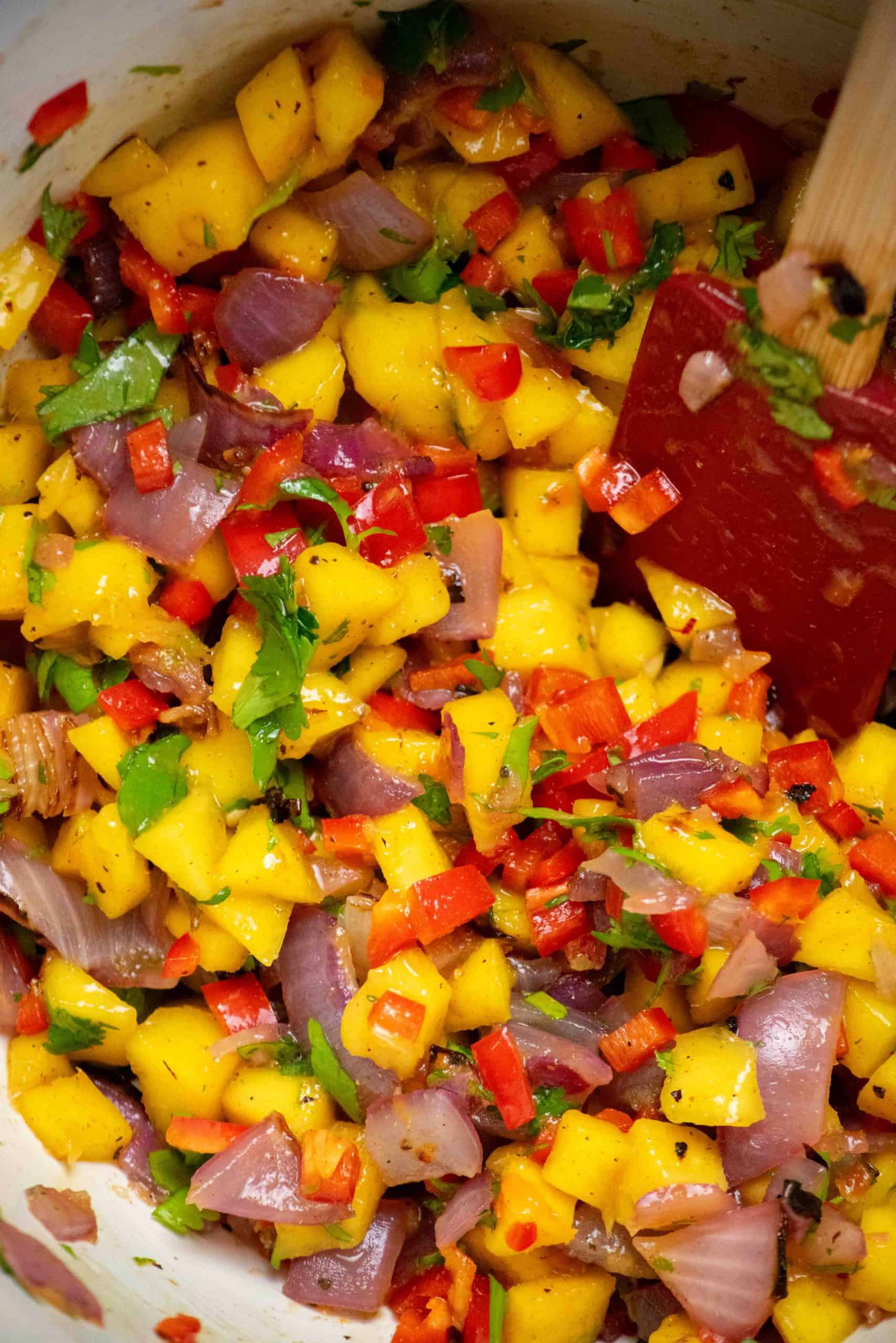 Easy Homemade Fresh and Spicy Mango Habanero Salsa : Jawns I Cooked