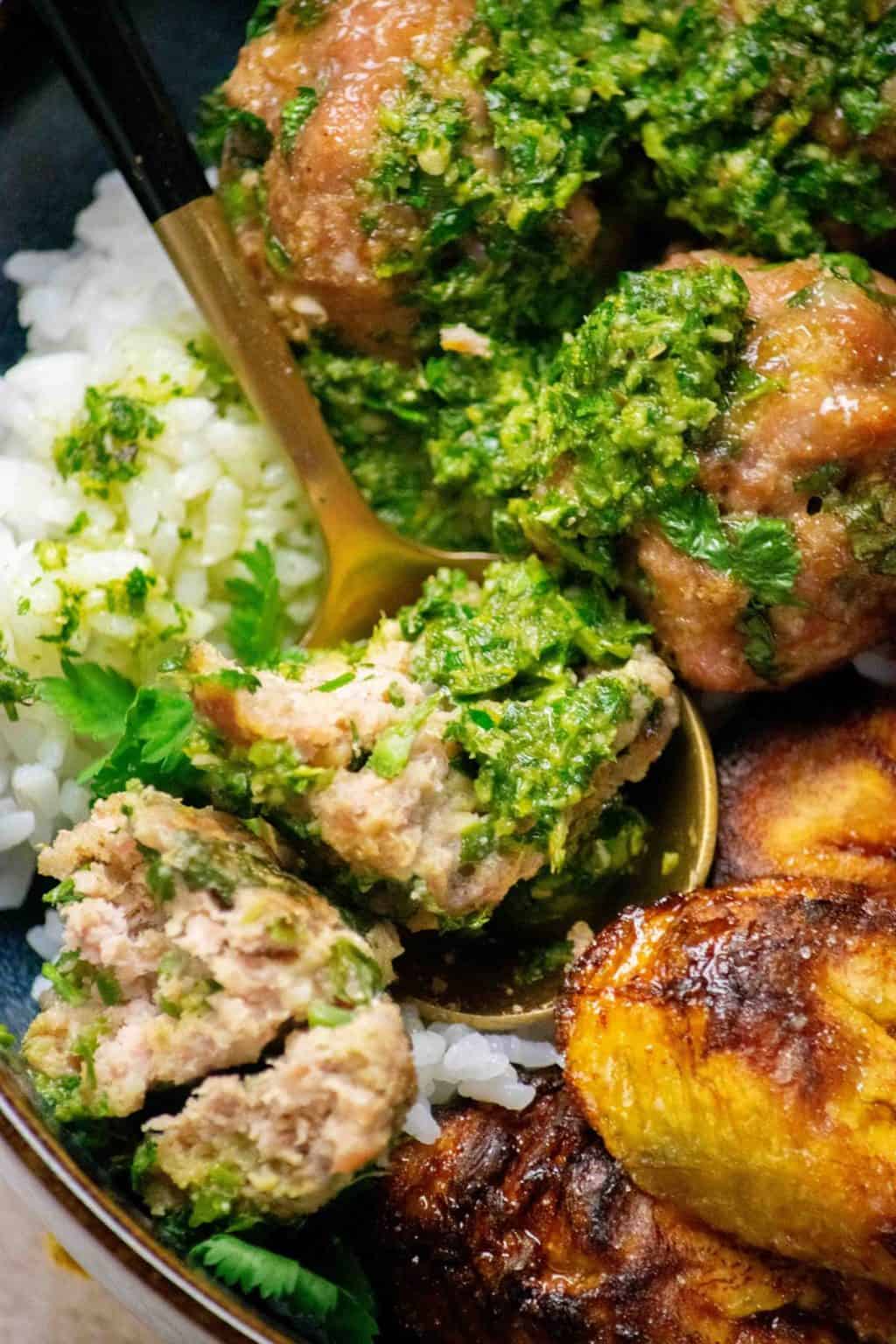 Cuban Pork Mojo Meatballs with Citrus Mojo Sauce : Jawns I Cooked