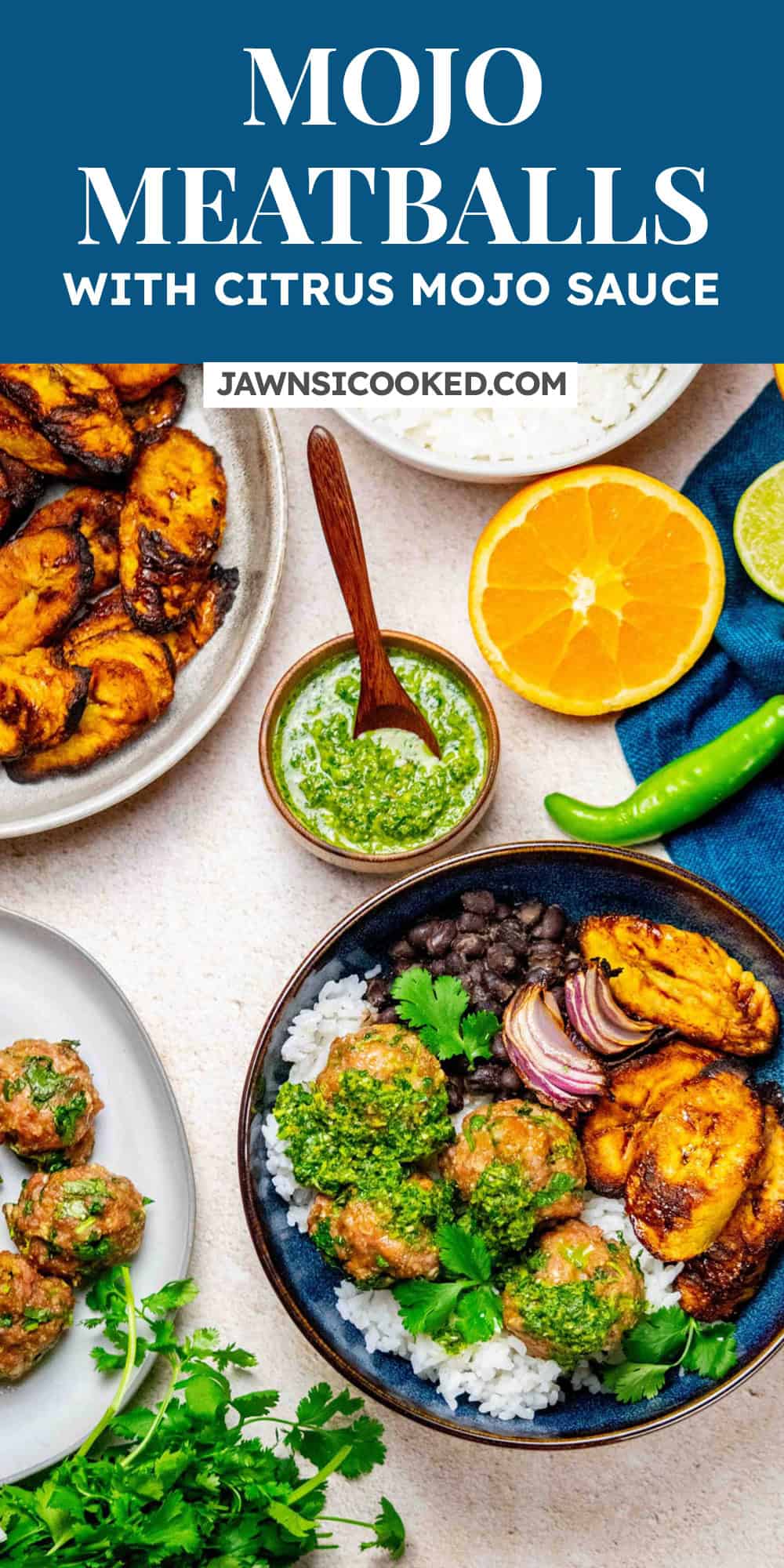 Cuban Pork Mojo Meatballs with Citrus Mojo Sauce : Jawns I Cooked