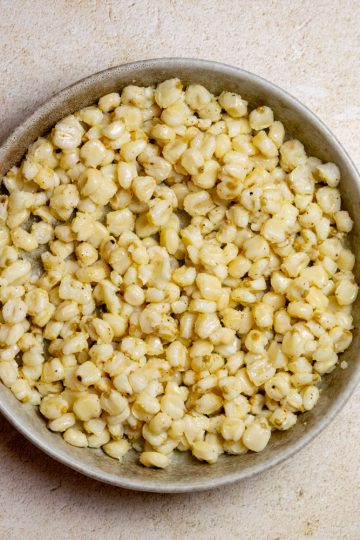 Hominy Salad with Corn and Warm Bacon Vinaigrette : Jawns I Cooked
