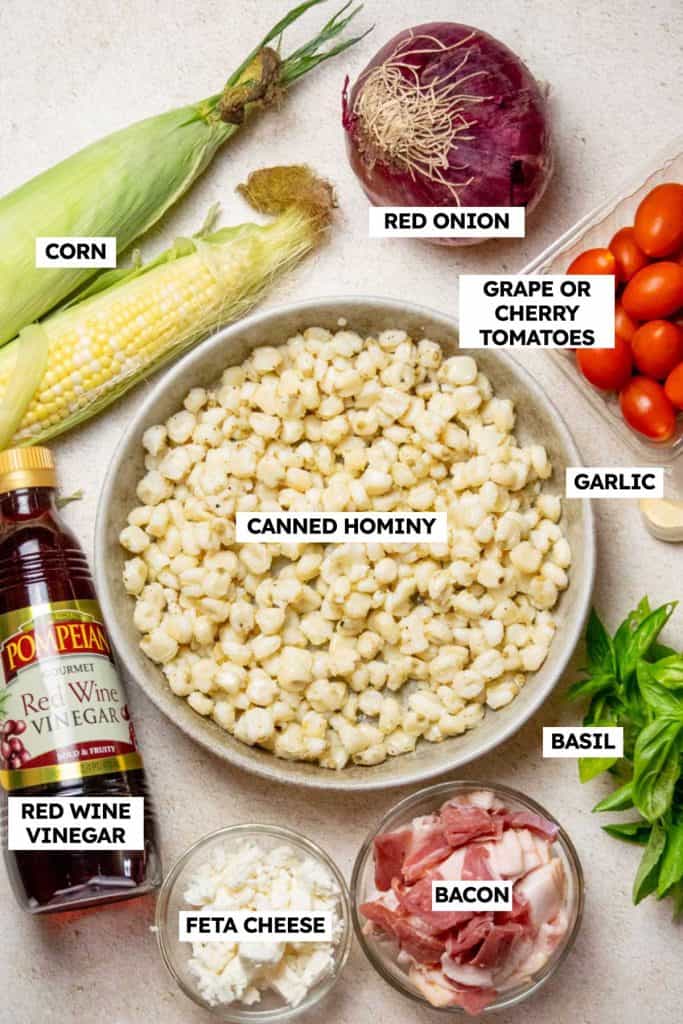 Hominy Salad with Corn and Warm Bacon Vinaigrette : Jawns I Cooked